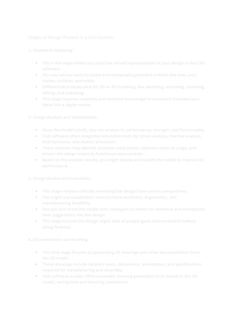CAD Mod Notes | PDF | Computer Aided Design | 3 D Modeling