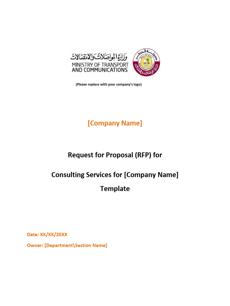 Cs-Csps RFP Template For 3rd Party Consulting Services Nia ...
