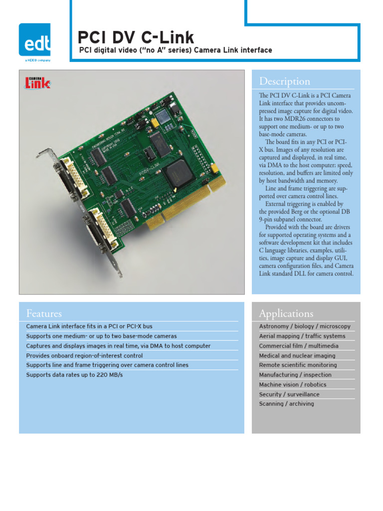 Edt Ds Pci DV Clink | PDF | Video | Computing