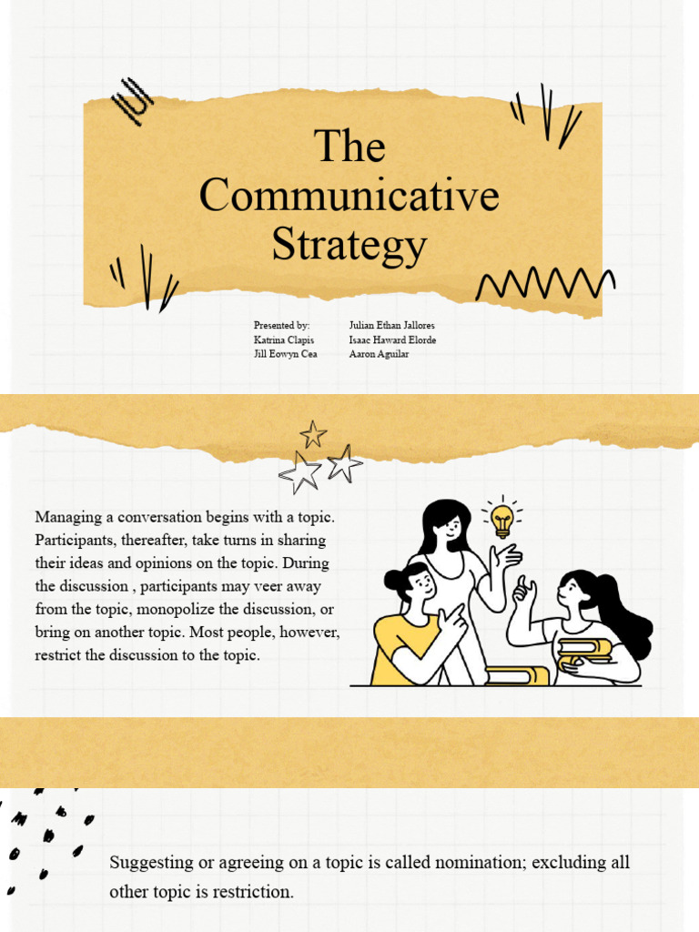 The Communicative Strategy | PDF | Communication | Nonverbal Communication