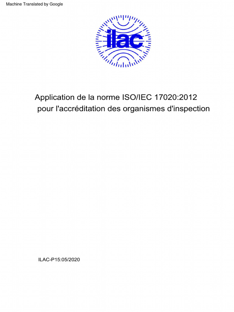 Accréditation Inspection: Norme ISO/IEC 17020 | PDF | Application | Business