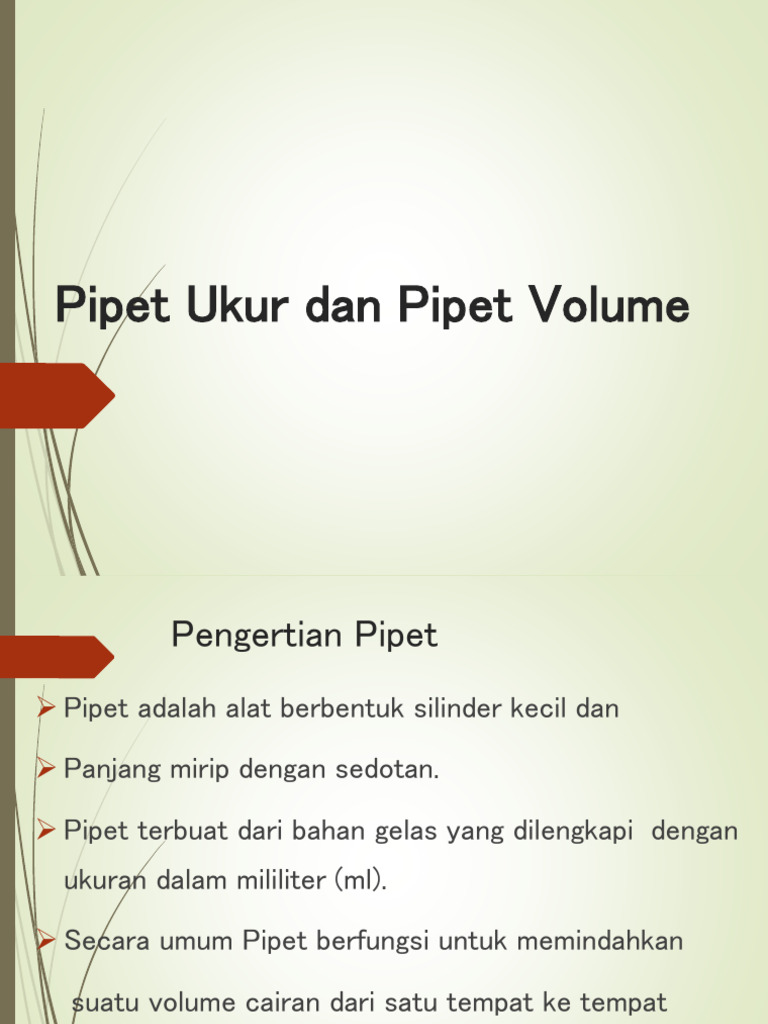 Pipet Ukur Dan Volum | PDF