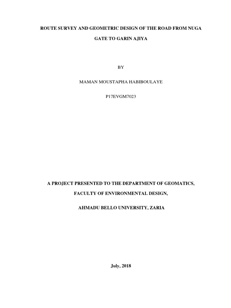 Thesis | PDF | Road Infrastructure | Road Transport