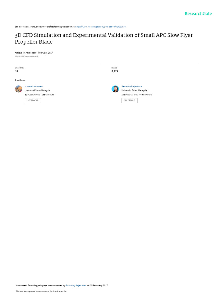 2017 ISI 3D CFD Propeller Blade | PDF | Computational Fluid Dynamics ...