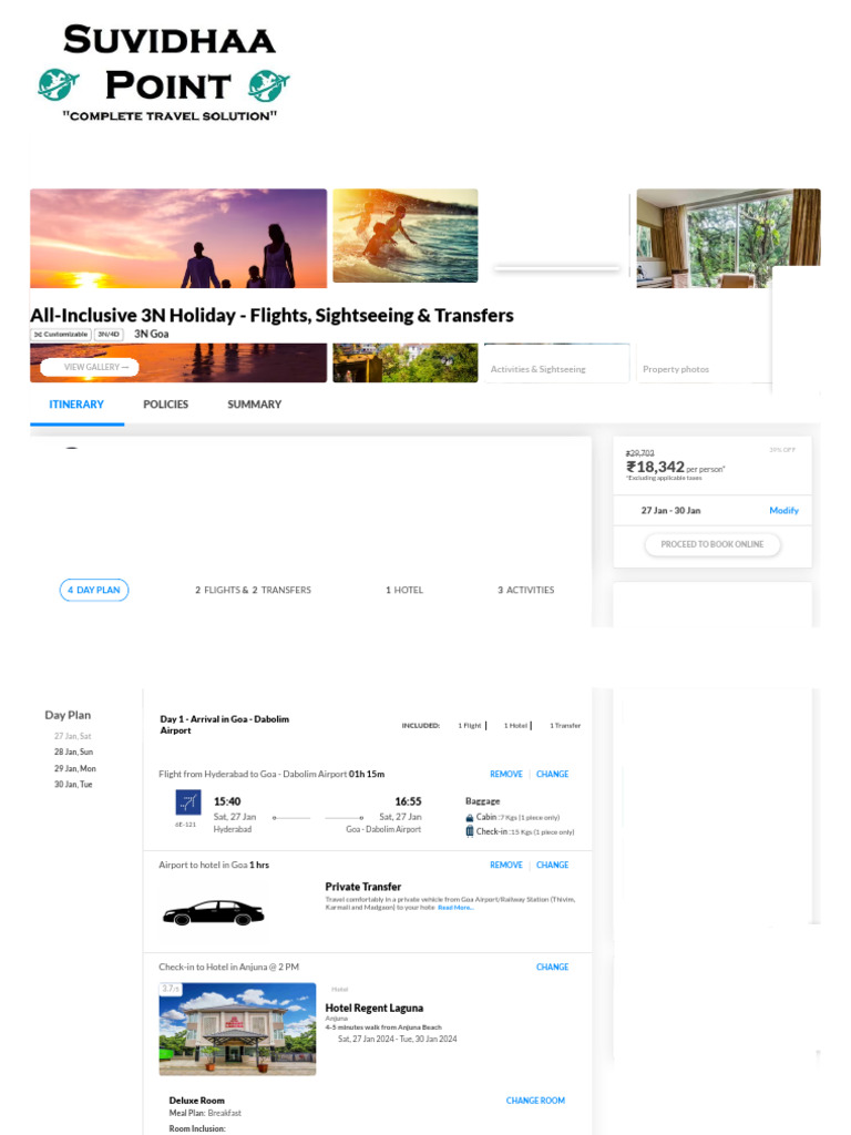 All-Inclusive 3N Holiday - Flights, Sightseeing & Transfers. | PDF ...