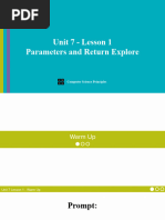 CSP Parameters, Return, and Libraries - Lesson 3 - Parameters and ...