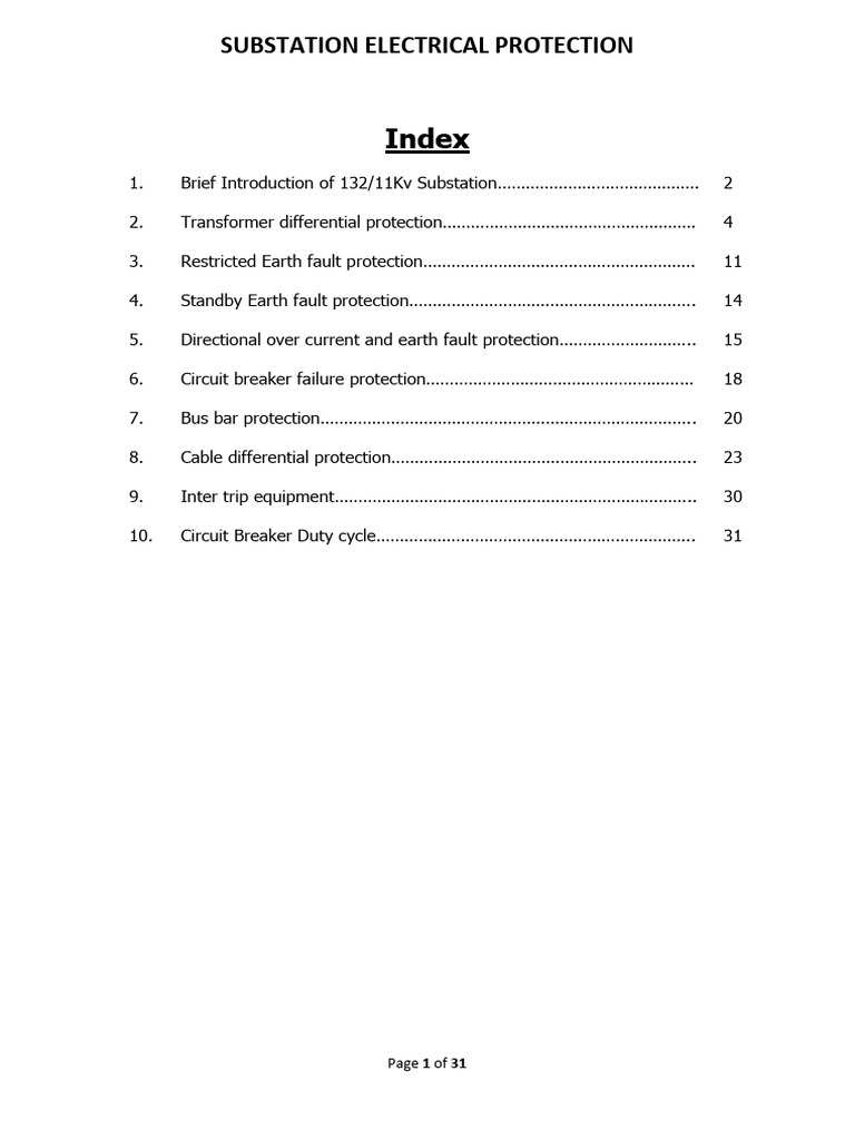 Substation Protection Guide | PDF | Transformer | Electrical Substation