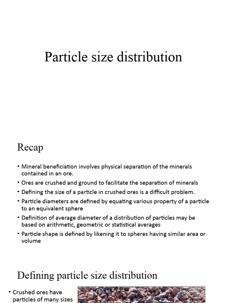 2.particle Size Distributions | PDF | Particle Size Distribution | Physical Sciences