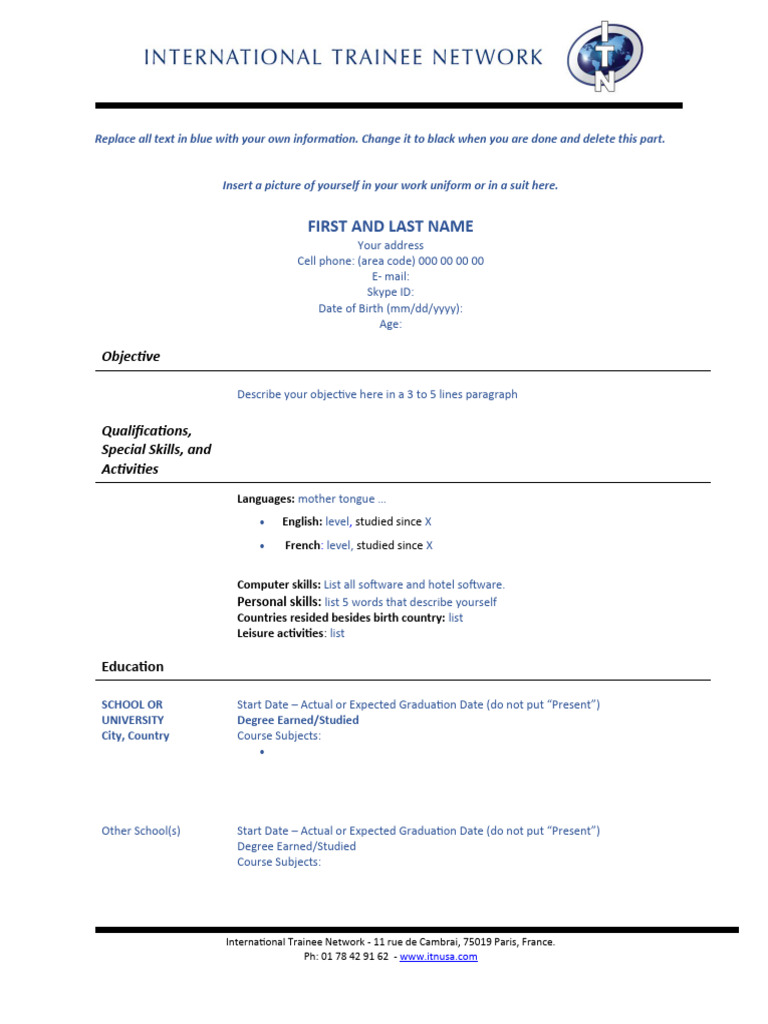 ITN Resume | PDF | Computing