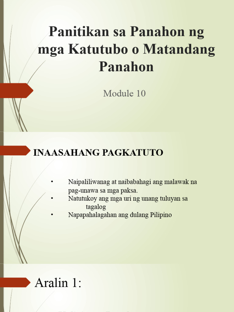 Panitikan Sa Panahon NG Mga Katutubo o Matandang | PDF