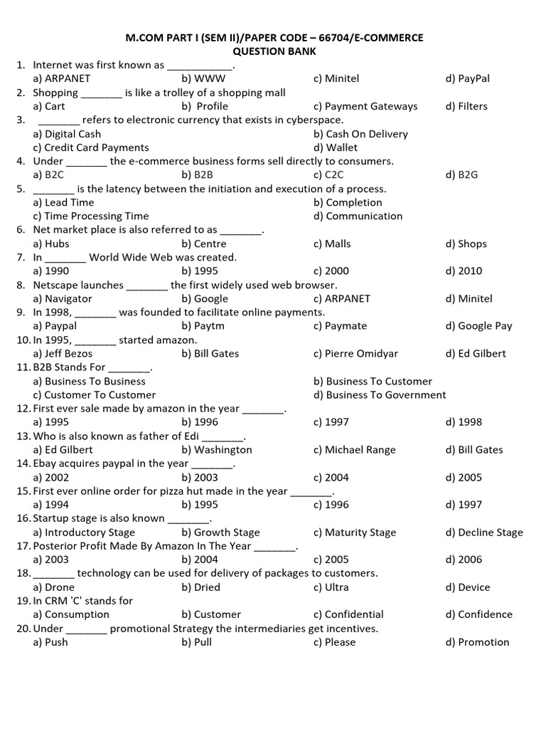 E-Commerce | PDF | Internet | E Commerce