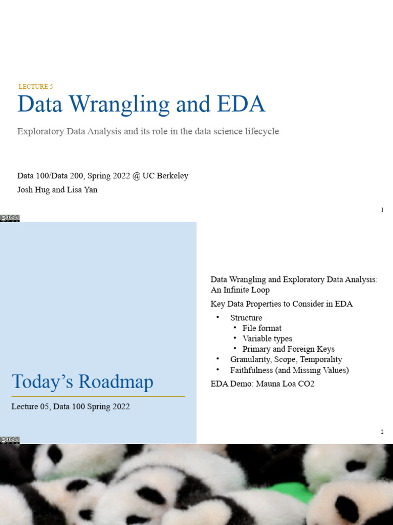 DS100 Sp22 Lec 05 - Data Wrangling and EDA | PDF | Comma Separated Values | Information Technology