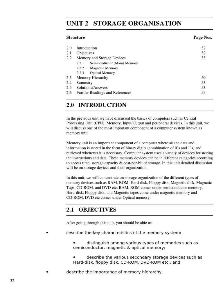 Unit - 2 | PDF | Computer Data Storage | Random Access Memory
