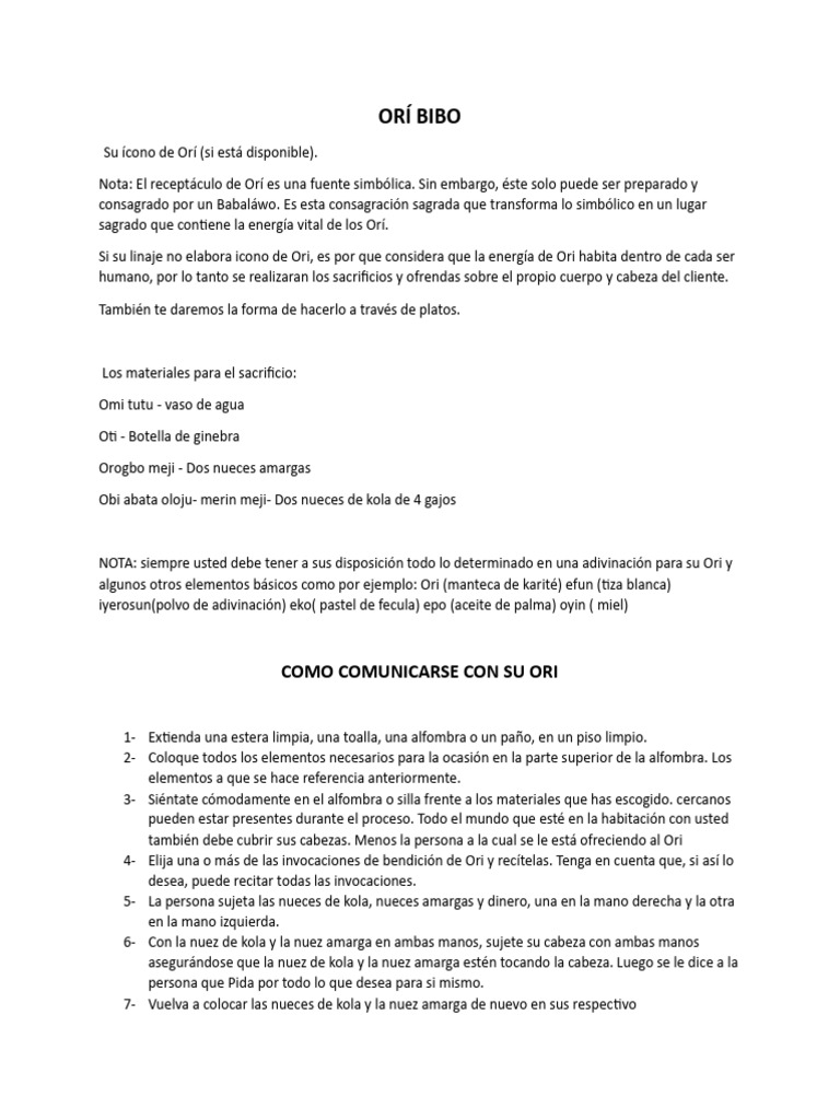 Ori Bibo - Clase 1 | PDF