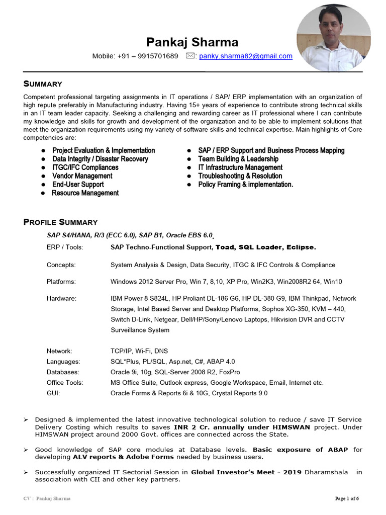 Naukri PANKAJSharma (16y 0m) | PDF | Computer Network | Enterprise ...