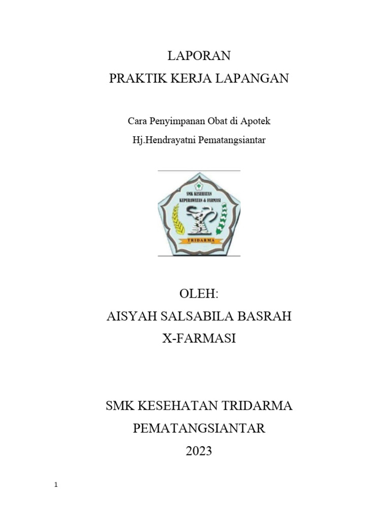Cara Penyimpanan Obat Pdf