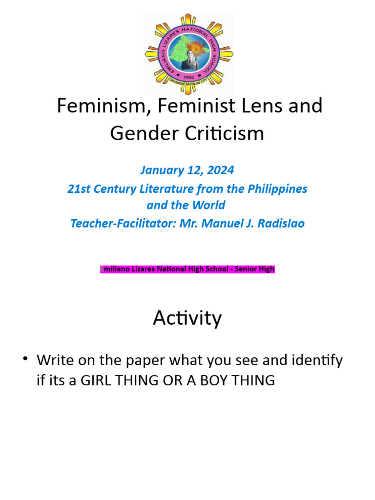 Feminist Criticism in Literature | PDF | Gender Studies | Feminism