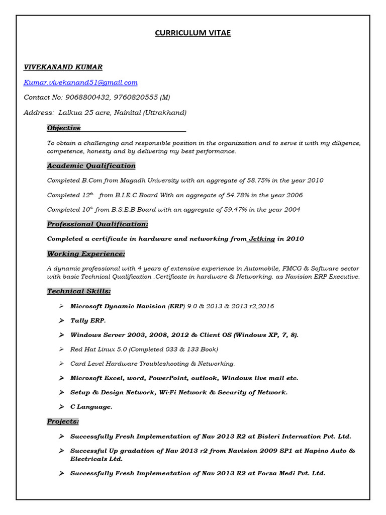 Naukri VivekanandKumar (13y 0m) | PDF | Enterprise Resource Planning ...