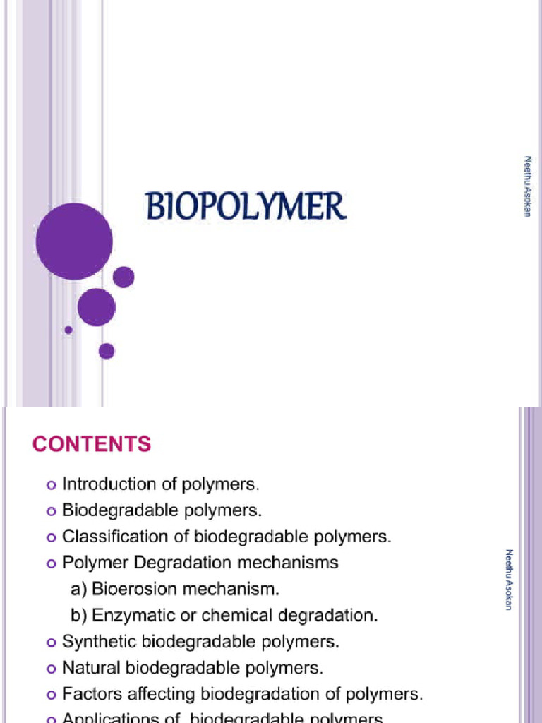 Biopolymer Slideshare | PDF