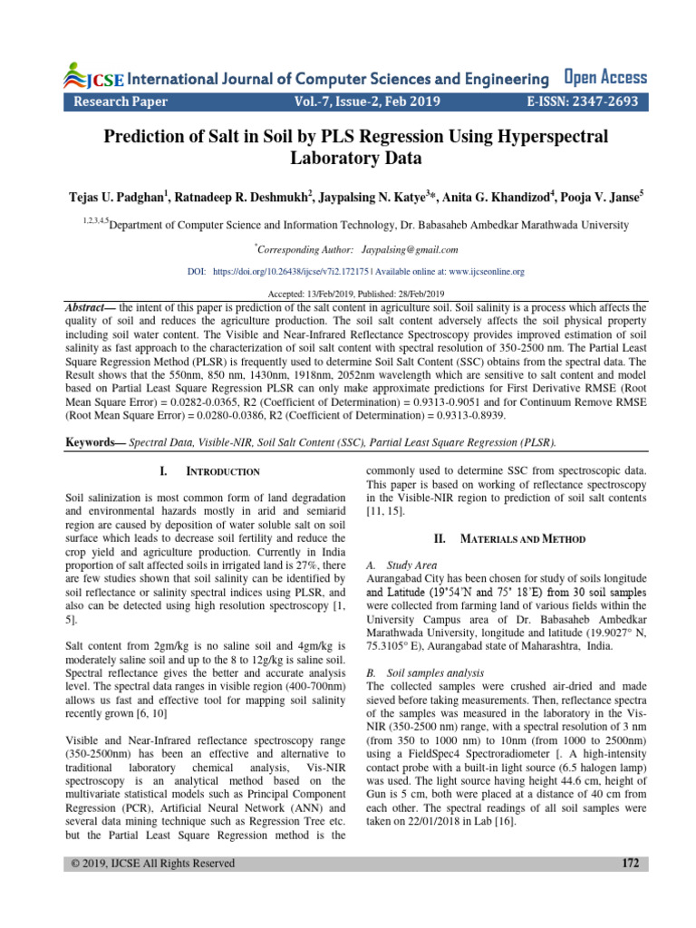 Hyperspectral Laboratory Data | PDF | Spectroscopy | Regression Analysis