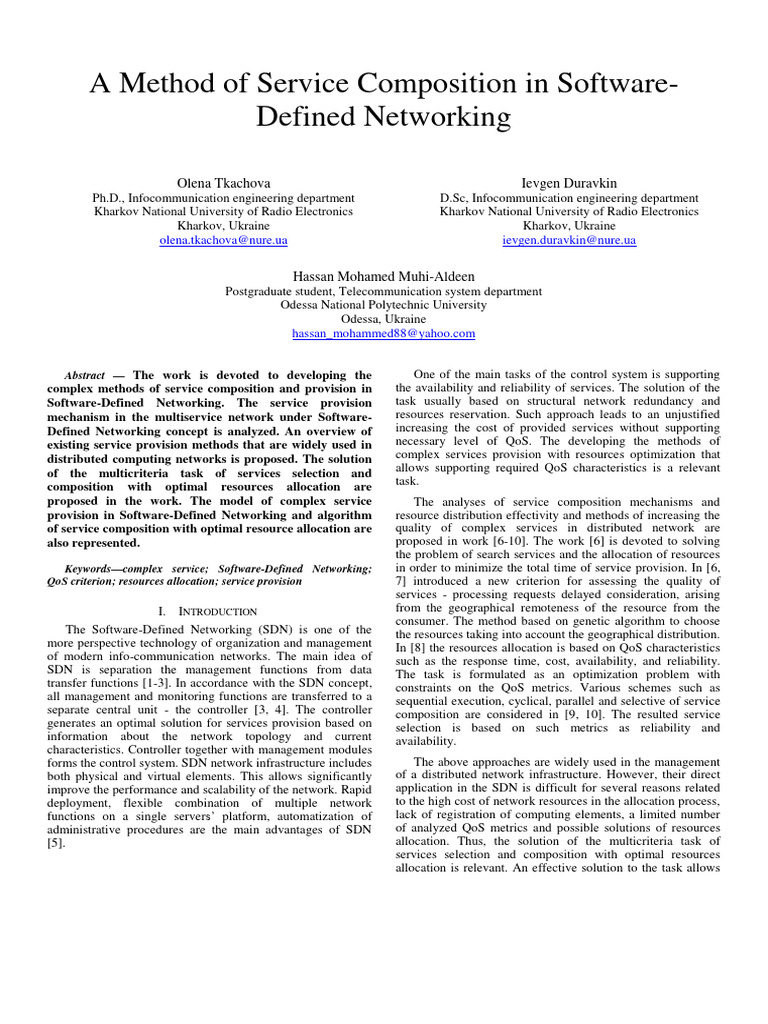 PICST 2017 An Method of Service Composition With Optimal Resources Allocation in Software ...