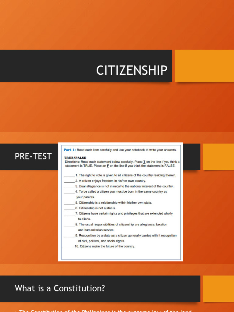 Citizenship | PDF