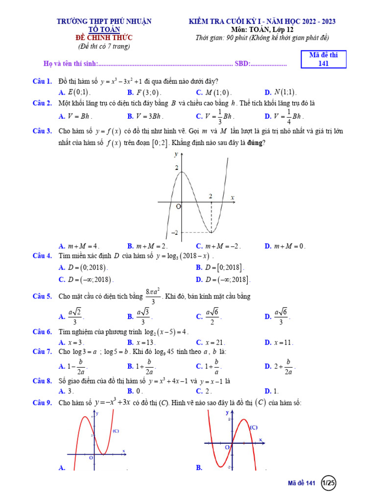 DE SO 1 Made 141 DE SO 1 HDG CHI TIET | PDF