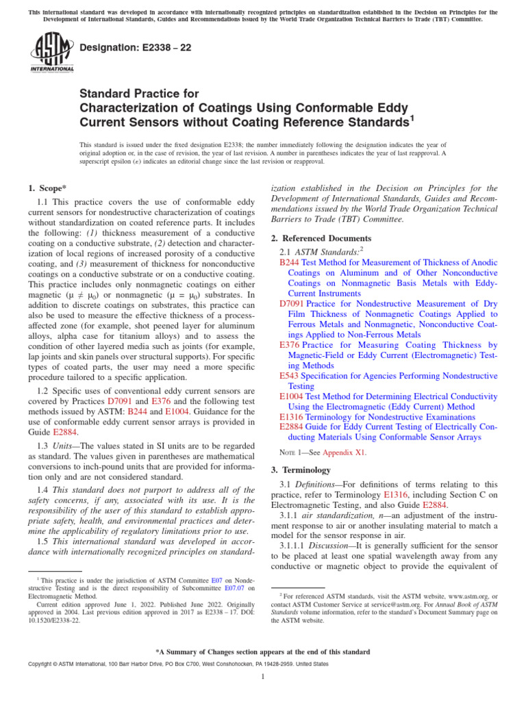 Characterization of Coatings Using Conformable Eddy Current Sensors Without Coating Reference ...