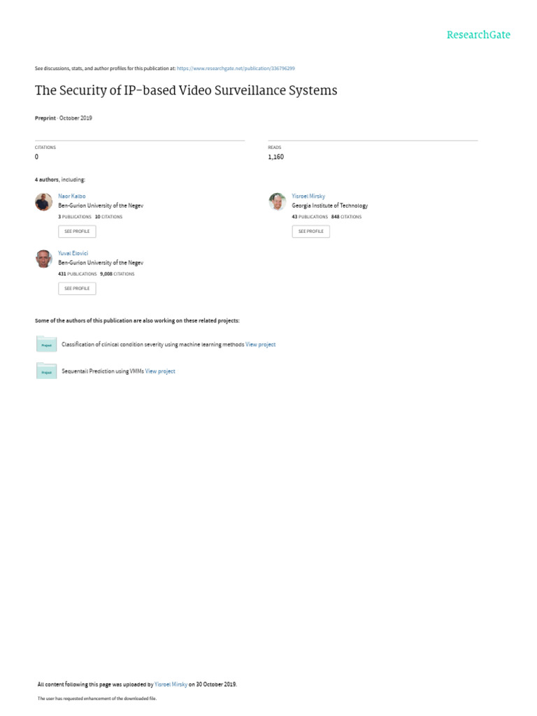 The Security of IP-based Video Surveillance - Systems | PDF | Computer Network | Virtual Private ...