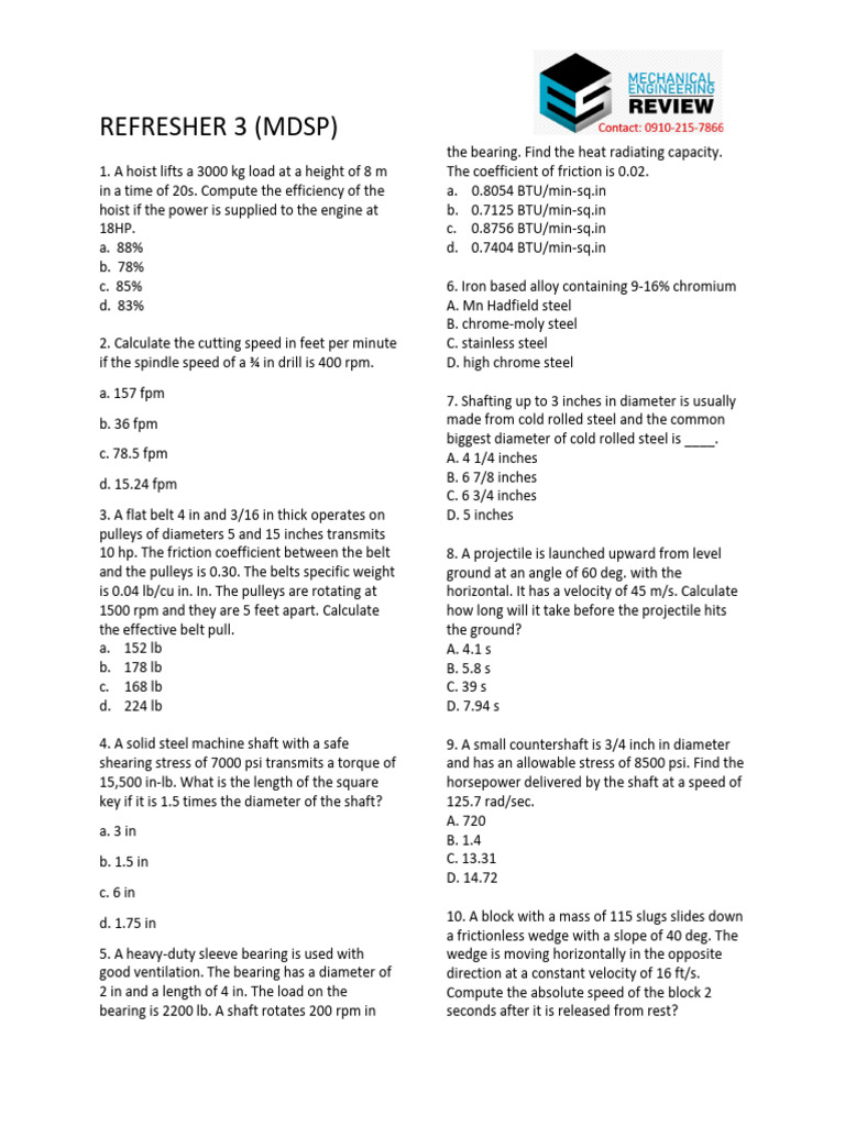 Ref 3 MDSP | PDF | Belt (Mechanical) | Young's Modulus