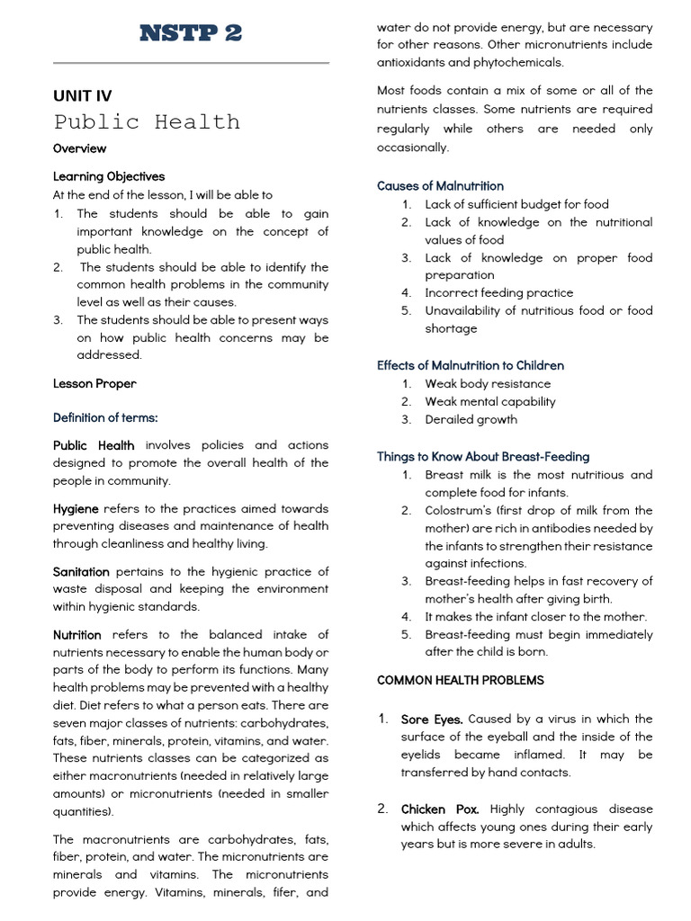 NSTP 2 Unit 4 and 5 Reviewer | PDF | Pandemic | Hiv/Aids