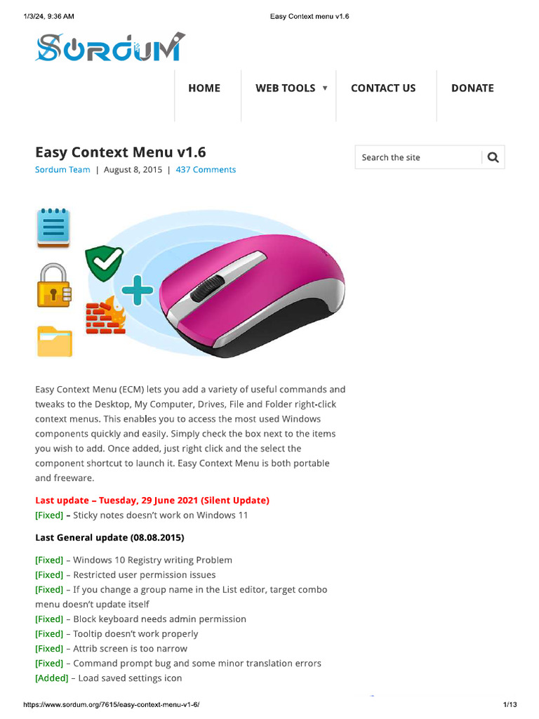 Easy Context Menu v1.6 | PDF