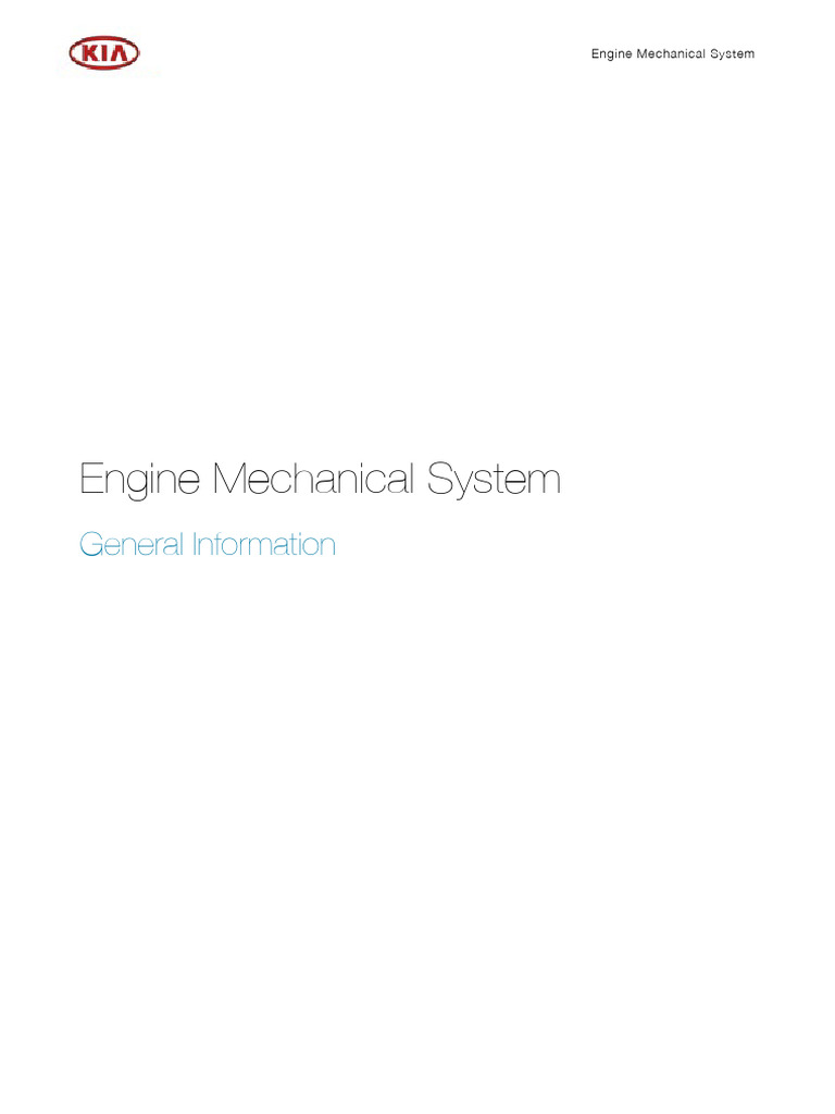 02 - Engine Mechanical System | PDF | Piston | Cylinder (Engine)