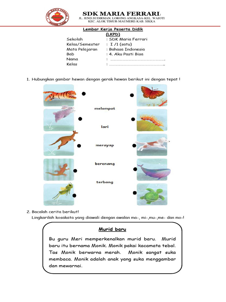 LKPD Bahasa Indonesia BAB 4 | PDF