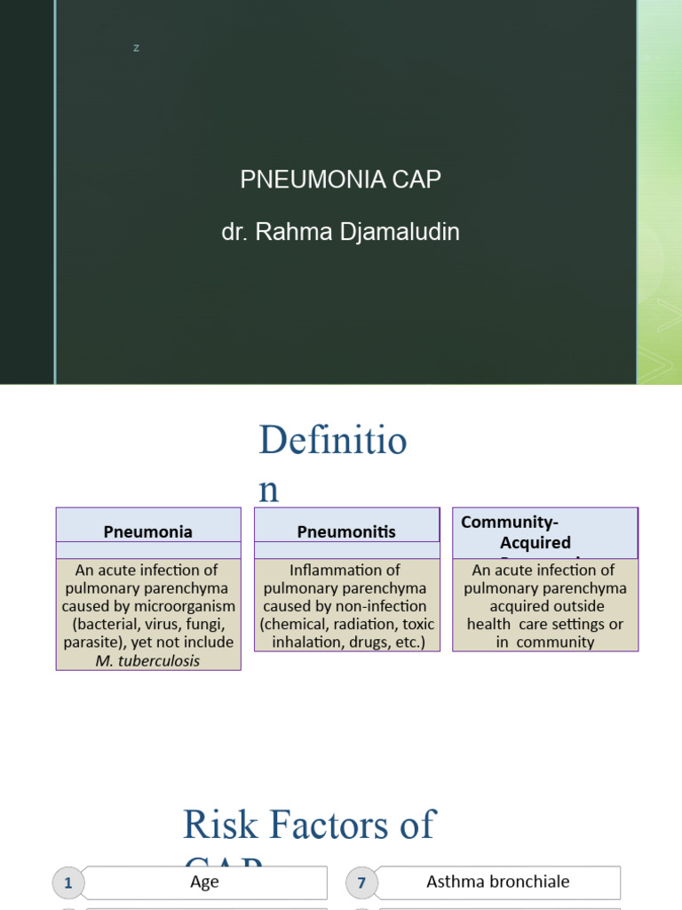 Rahma Dan CAP | PDF | Pneumonia | Clinical Medicine