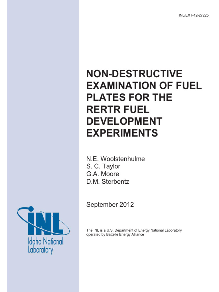 Inspeksi Plat Elemen Bakar | PDF | Nondestructive Testing | Radiography