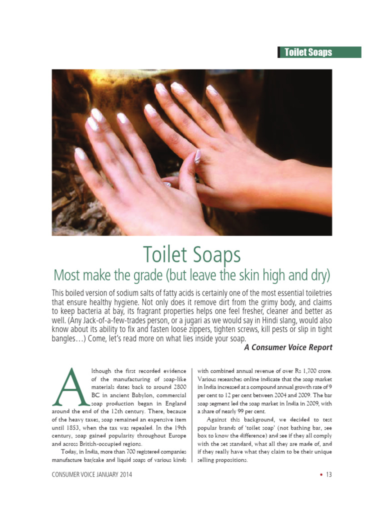 Toilet Soaps | PDF | Sodium Hydroxide | Soap
