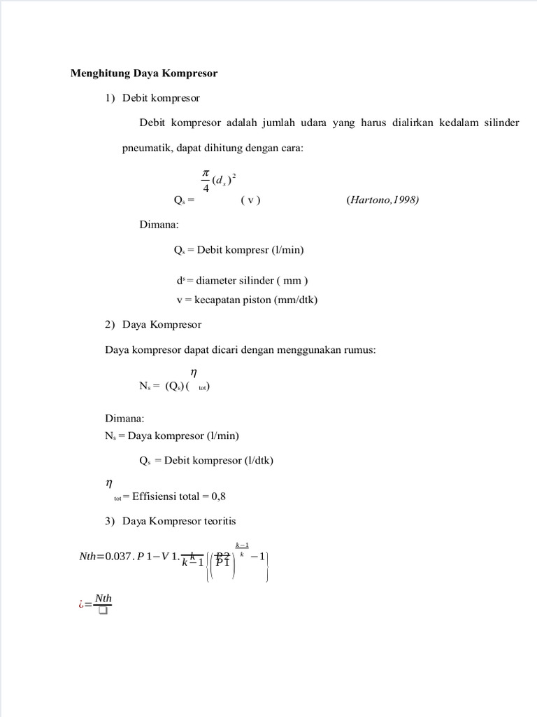 Dokumen - Tips - Menghitung Daya Kompresor | PDF