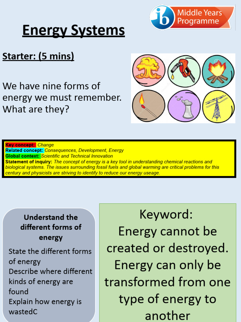Lesson 1 Energy Systems | PDF | Radioactive Decay | Kinetic Energy