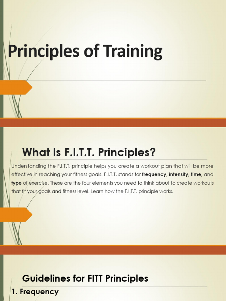 Principles of Training | PDF
