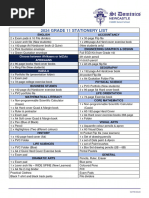 Stationery List | PDF | Pen | Pencil