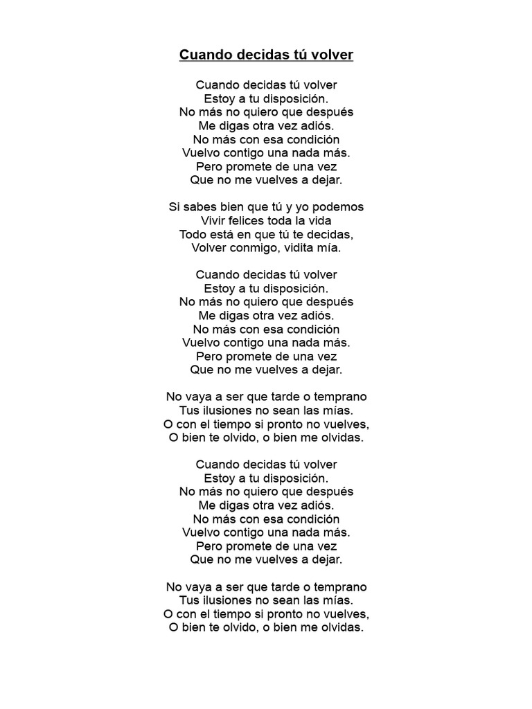 Cuando Decidas Tú Volver | PDF | Arte