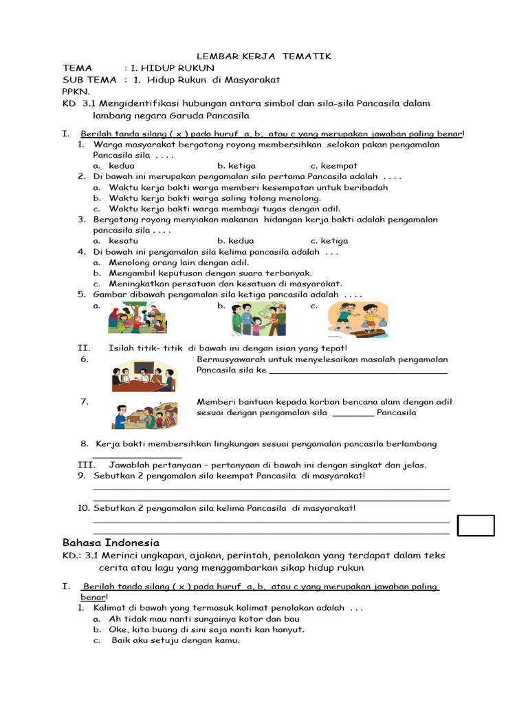 LKS Tema 1 Sub Tema 4 | PDF