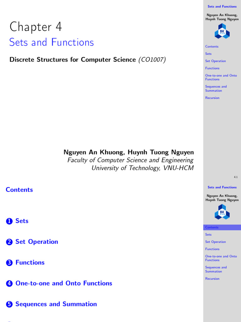 DS Ch3 Sets and Functions Handout | PDF | Function (Mathematics) | Set (Mathematics)