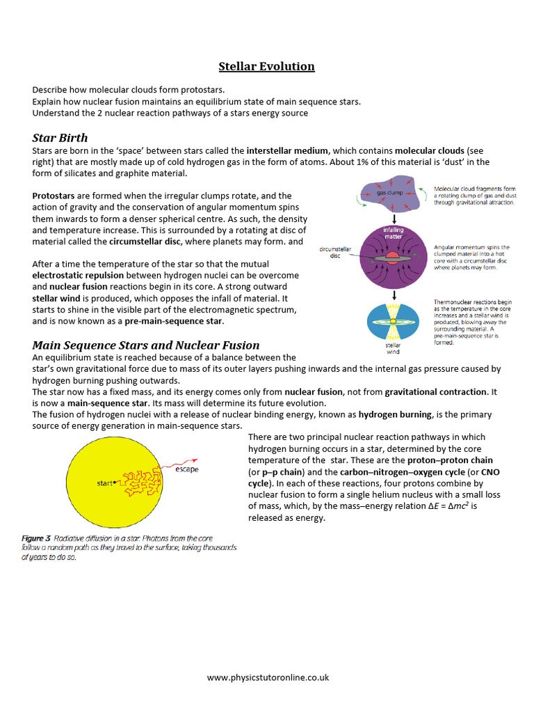 Stellar-Evolution-NOTES | PDF | Stars | Nuclear Fusion