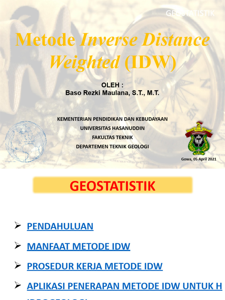 Metode IDW dalam Geostatistik dan Aplikasinya | PDF | Sains & Matematika