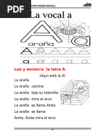 Vocales Escritura Ilustrado Blanco y Negro | PDF
