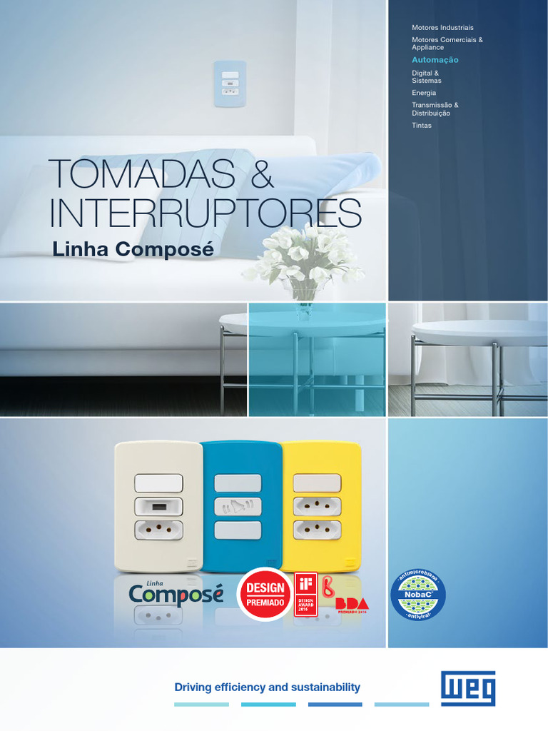WEG Tomadas Interruptores Compose 50058899 Catalogo PT | Download ...