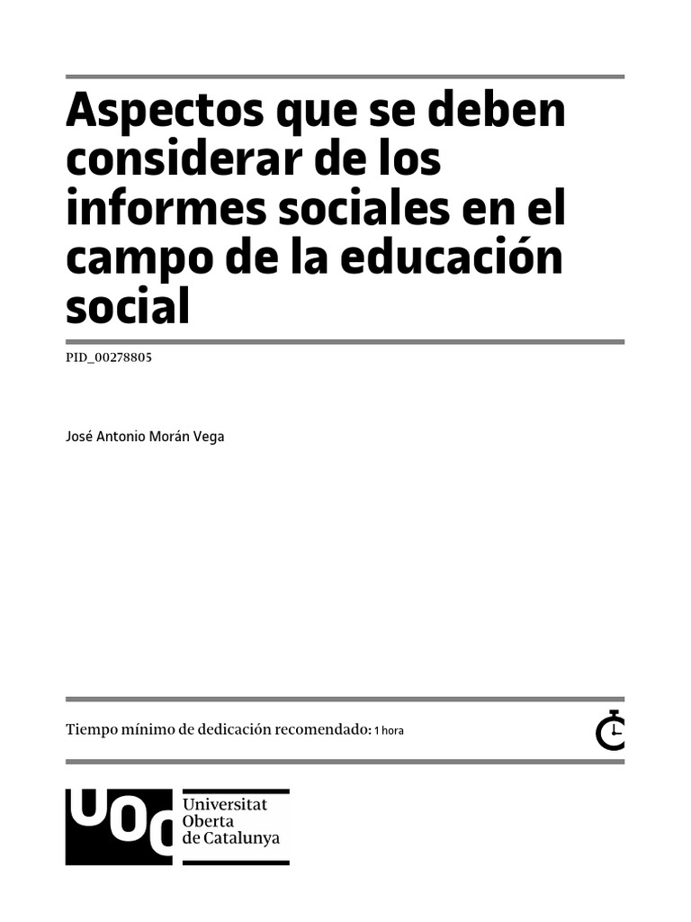 Aspectos que se deben considerar de los informes sociales en el campo ...