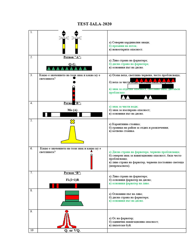 Test Iala BG 2020 | PDF